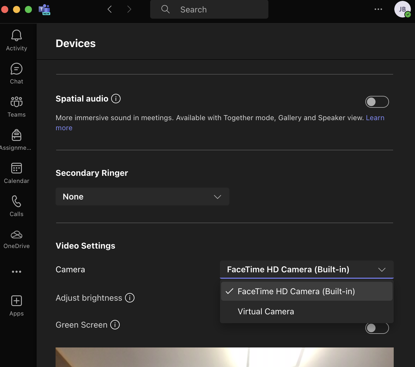 Changing Webcam/Microphone in Microsoft Teams. – Somerville College IT ...