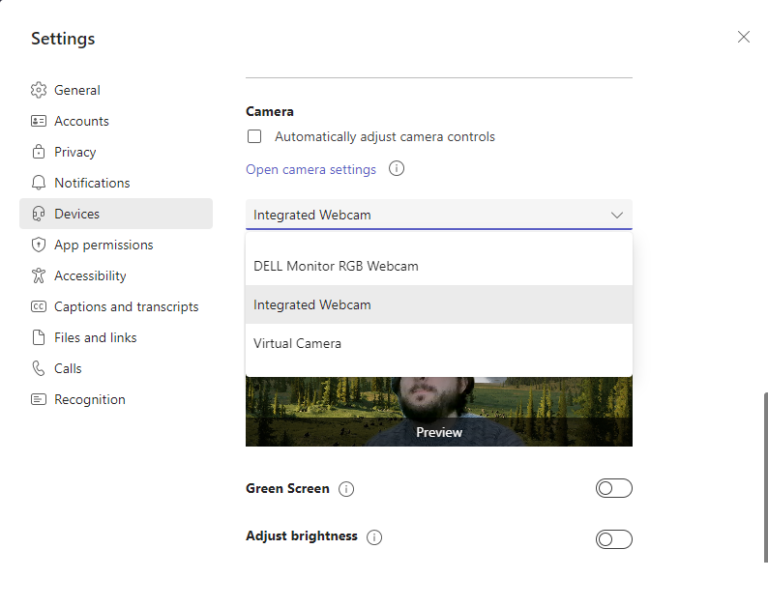 Changing Webcam/Microphone in Microsoft Teams. – Somerville College IT ...